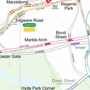 Detailled London transport map (track, depot, ...)