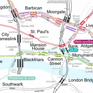 Detailled London transport map (track, depot, ...)